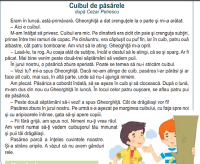 Pregătiți manualele : Citiți încă o dată lectura!